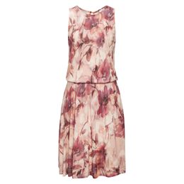 Lascana Damen Jerseykleid, ros&eacute;-bordeaux bedruckt, Gr&ouml;&szlig;e 34