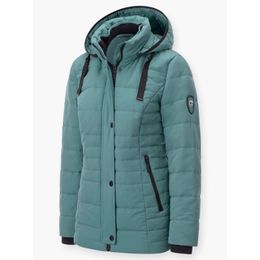 WITT Damen Steppjacke mit Ripsband-Verzierung, jade, Gr&ouml;&szlig;e 38