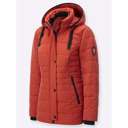 WITT Damen Steppjacke mit Ripsband-Verzierung, rostrot, Gr&ouml;&szlig;e 25