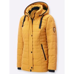 WITT Damen Steppjacke mit Ripsband-Verzierung, ocker, Gr&ouml;&szlig;e 50
