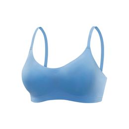 Nuance by Lascana Damen BH ohne B&uuml;gel ohne st&ouml;rende N&auml;hte, himmelblau, Gr&ouml;&szlig;e L (42)
