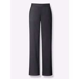 Heine Witt Damen Schlupfhose mit weitem Bein, schwarz, Gr&ouml;&szlig;e 34