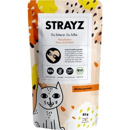 STRAYZ Bio Gans & K&uuml;rbis Katzen-Nassfutter Bio-Nassfutter 14x85g