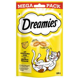 Dreamies Katzensnack Mega Pack Katzensnacks ohne Konservierungsmittel mit K&auml;se 180g
