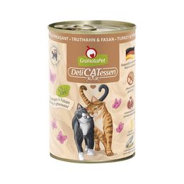 Granatapet Katze - Delicatessen Truthahn & Fasan Katzen-Nassfutter getreidefrei 6x400g