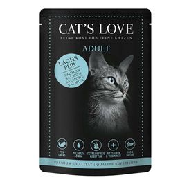 Cat's Love Lachs Pur mit Distel&ouml;l & Petersilie Katzen-Nassfutter ohne Getreide 12x85g