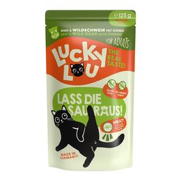 Lucky Lou Lifestage Adult Rind & Wildschwein Katzen-Nassfutter getreidefrei 16x125g