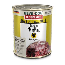 BEWI DOG Hunde-Fleischkost Reich an Huhn Hunde-Nassfutter mit Lachs&ouml;l 6x800g