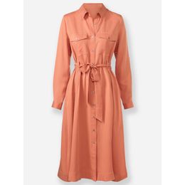 Heine Witt Damen Webkleid mit ausgestelltem Rockteil, papaya, Gr&ouml;&szlig;e 42