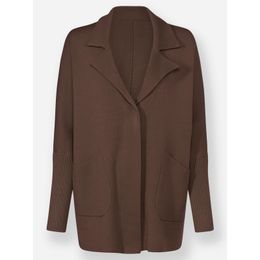 Heine Witt Damen Strickjacke mit Fledermaus&auml;rmeln, schoko, Gr&ouml;&szlig;e 42