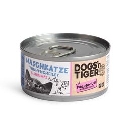 Dogs'n Tiger Naschkatze Thunfischfilet & Shrimps Katzen-Nassfutter ohne Getreide- und Zuckerzusatz 12x70g