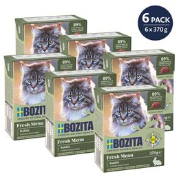 Bozita Tetra H&auml;ppchen in Gelee mit Kaninchen Katzen-Nassfutter ohne Getreide und Zucker 6x370g