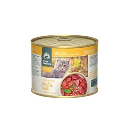 Pure Nature JUNIOR Rind & Kalb mit Brennnessel Katzen-Nassfutter getreidefrei 6x200g