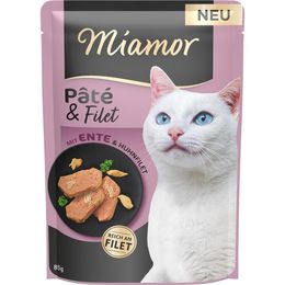 Miamor Pate & Filet mit Ente Katzen-Nassfutter getreidefrei 10x85g