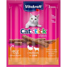 Vitakraft Cat-Stick mini Truthahn & Lamm Katzensnacks zuckerfreie Rezeptur 5x3 St&uuml;ck
