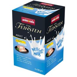 animonda vom Feinsten Adult mit Huhn + Milchkern Katzen-Nassfutter Alleinfuttermittel 32x100g