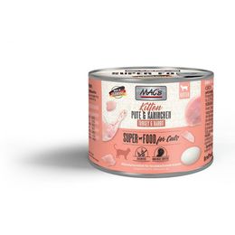 MAC's Cat Fleischmen&uuml; Kitten Pute und Kaninchen Katzen-Nassfutter getreidefrei 6x200g
