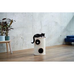 ZooRoyal Kratztonne Alma 56 cm mit H&ouml;hle creme/beige