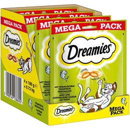 Dreamies Mega Pack Katzensnacks Thunfischgeschmack ohne k&uuml;nstliche Aromastoffe 180g