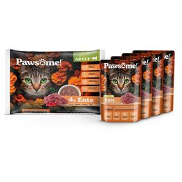 Pawsome! Adult Ente Katzen-Nassfutter getreidefrei 4x85g