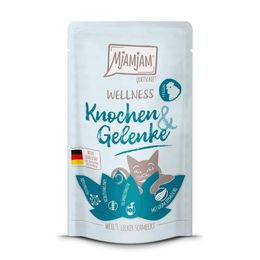 MjAMjAM Quetschie Wellness Knochen & Gelenke Huhn Katzen-Nassfutter getreidefrei 12x125g
