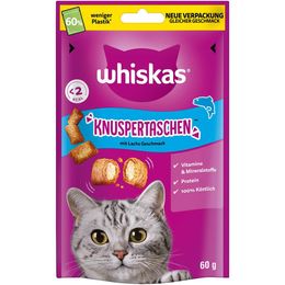 whiskas Knuspertaschen Lachs Katzensnacks mit Vitaminen 3x60 g