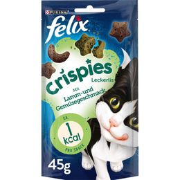 FELIX Crispies Katzensnacks Lamm- und Gem&uuml;segeschmack ohne Zuckerzusatz 4x45g