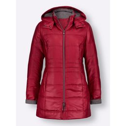 WITT Damen Longjacke mit 2-Wege-Rei&szlig;verschluss, kirsche, Gr&ouml;&szlig;e 52