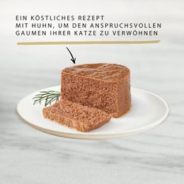 Gourmet Gold Feine Pastete mit Huhn Katzen-Nassfutter Alleinfuttermittel 24x85g