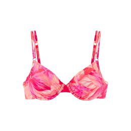 s.Oliver Damen B&uuml;gel-Bikini-Top, pfirsich bedruckt, Gr&ouml;&szlig;e 36B