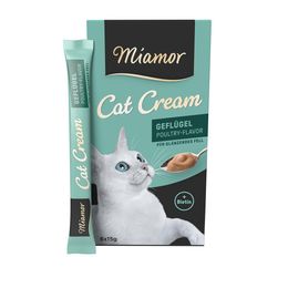 Miamor Cat Cream Gefl&uuml;gel Katzensnacks ohne Zuckerzusatz 6x15g