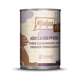MjAMjAM purer Fleischgenuss - k&ouml;stliches Pferd pur Katzen-Nassfutter getreidefrei 24x400g