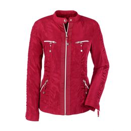WITT Damen Jackenblazer mit edlem Glanz und Faltenpartien, rot, Gr&ouml;&szlig;e 20