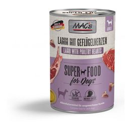 MAC's Dog Lamm mit Gefl&uuml;gelherzen Hunde-Nassfutter getreidefrei 12x400g