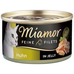 Miamor Feine Filets Huhn in Jelly Katzen-Nassfutter ohne Getreide 48x100g