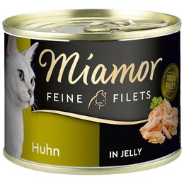Miamor Feine Filets Huhn in Jelly Katzen-Nassfutter ohne Getreide 24x185g