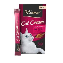 Miamor Cat Cream Rind + Gem&uuml;se Katzensnacks ohne Zuckerzusatz 20x15g