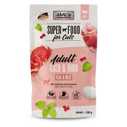 MAC's Cat Pouchpack Kalb, Rind und Cranberry Katzen-Nassfutter getreidefrei 12x100g