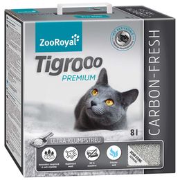 ZooRoyal Tigrooo Carbon-Fresh Katzenstreu staubfrei 8L