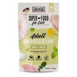 MAC's Cat Pouchpack Kaninchen, Gefl&uuml;gel und L&ouml;wenzahn Katzen-Nassfutter getreidefrei 12x100g
