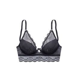 Lascana Damen Push-up-BH, schwarz, Gr&ouml;&szlig;e 70AA