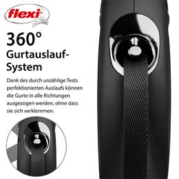 Flexi New Classic Gurtleine schwarz M / 5m