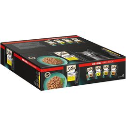 Sheba Multipack Selection in Sauce Gefl&uuml;gel Variation Katzen-Nassfutter mit Vitaminen 60x85g