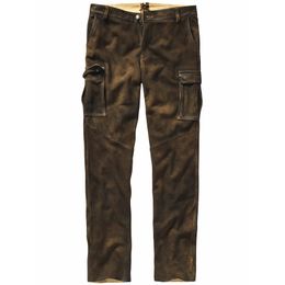 Mey & Edlich Mey & Edlich Herren Kernige Cargo-Lederhose Braun 100 % Ziegenvelours