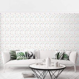 Bilderwelten Mustertapete Vliestapete Illustration Aquarell bunt - Bunte Aquarell Dreiecke - Geometrisch Kinderzimmer Baby M&auml;dchen Jungen