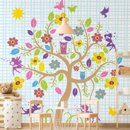 Fototapete No.BP27 Feen Garten - Vliestapete nach Ma&szlig; Blumen Floral Kinder Kinderzimmer M&auml;dchen M&auml;dchenzimmer Baby Babyzimmer