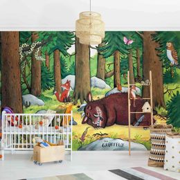 Bilderwelten Kindertapete Kinderzimmer - Gr&uuml;ffelo - Nickerchen im Wald - Fototapete Waldtiere Babyzimmer Jungen M&auml;dchen Kindertapete