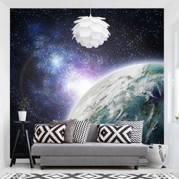 Bilderwelten Tapete - Fototapete Sternenhimmel - Galaxie Weltraum, Weltall Tapete - Galaxy Light - Sterne Vliestapete Jugendzimmer inkl. Kleister