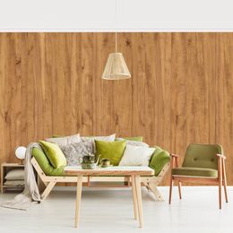 Bilderwelten Fototapete Vliestapete Landhaus Holzoptik einzigartig - Libanon Zeder - Deko Wohnzimmer Schlafzimmer
