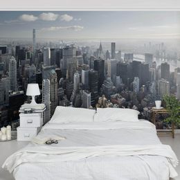 Bilderwelten Tapete Skyline NYC - Fototapete Upper Manhatten New York City - Bildtapete Breit - Schlafzimmer Wohnzimmer - auch selbstklebend